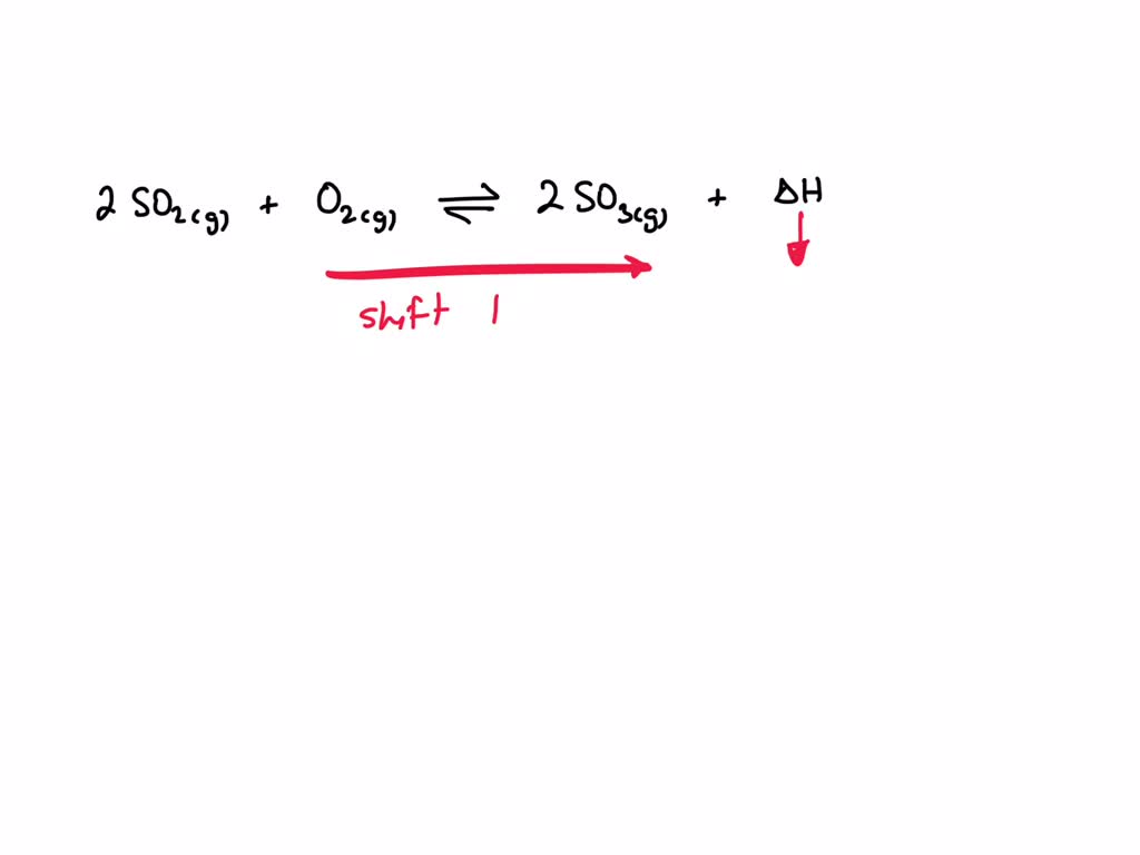 SOLVED: The following reaction is at equilibrium: 2 SO2(g) + O2(g) 2 SO3(g) This reaction is ...