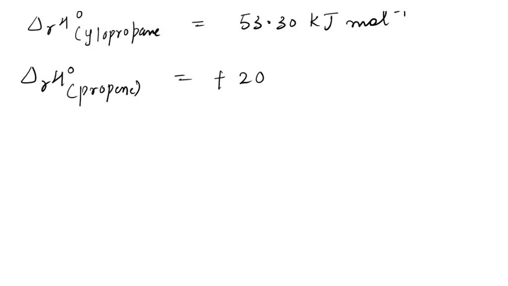 Propene and cyclopropane are different compounds with the same ...