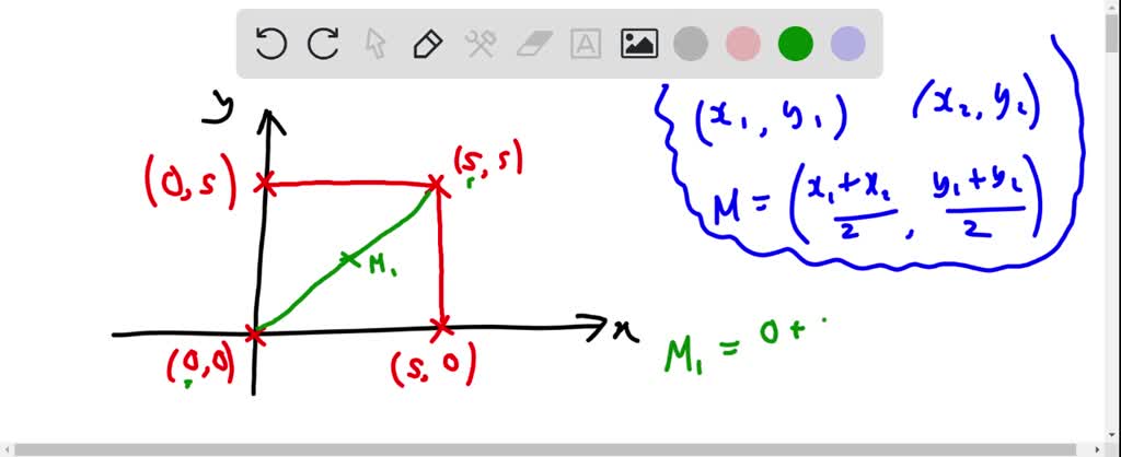 SOLVED: Find the midpoint of each diagonal of a square with side of ...