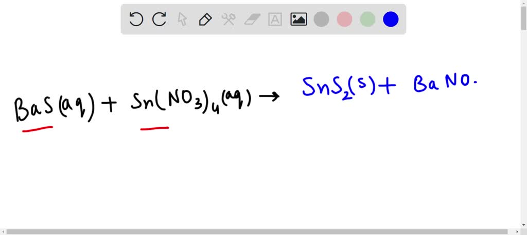 SOLVED: Complete the balanced molecular chemical equation for the ...
