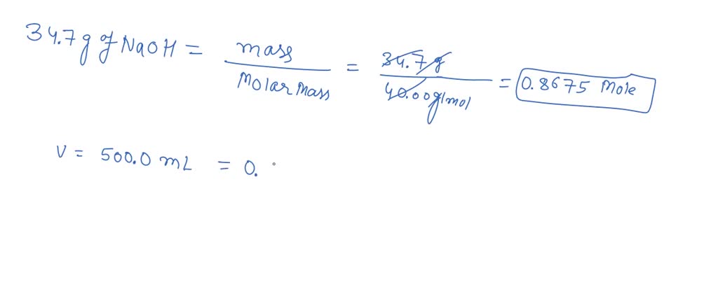 SOLVED: A student dissolves 1 g of sodium hydroxide, NaOH, in a 250 cmÂ³ volumetric flask ...