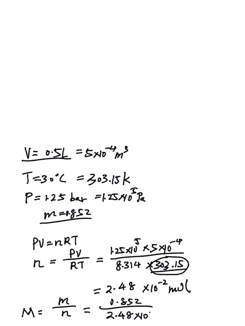 SOLVED: A mixture of propane and butane is contained in a glass bulb of ...