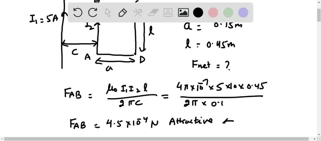 SOLVED: In the figure below, the current in the long, straight wire is ...