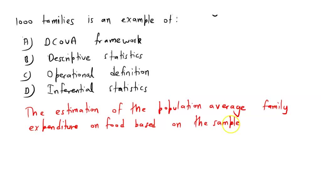 SOLVED: The estimation of the population average family expenditure on ...