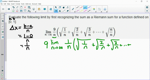 evaluate the following limit by first recognizing the sum as riemann ...