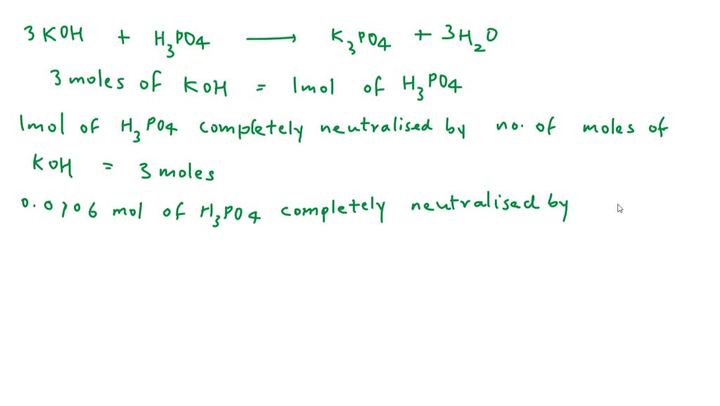 SOLVED: What volume of 0.252 M potassium hydroxide solution is required to completely neutralize ...