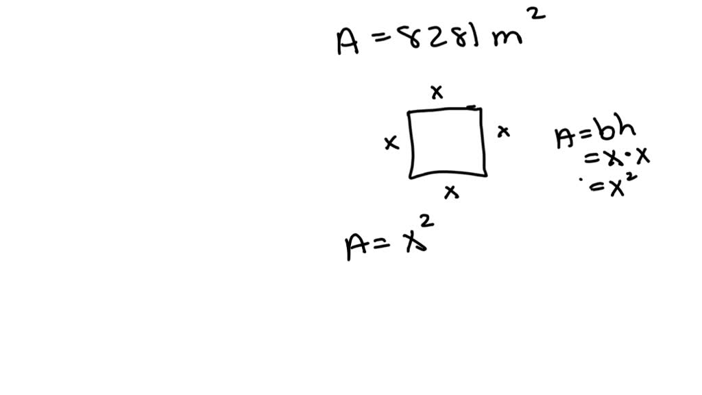 SOLVED: the area of a square field is 8281 m square find the perimeter ...