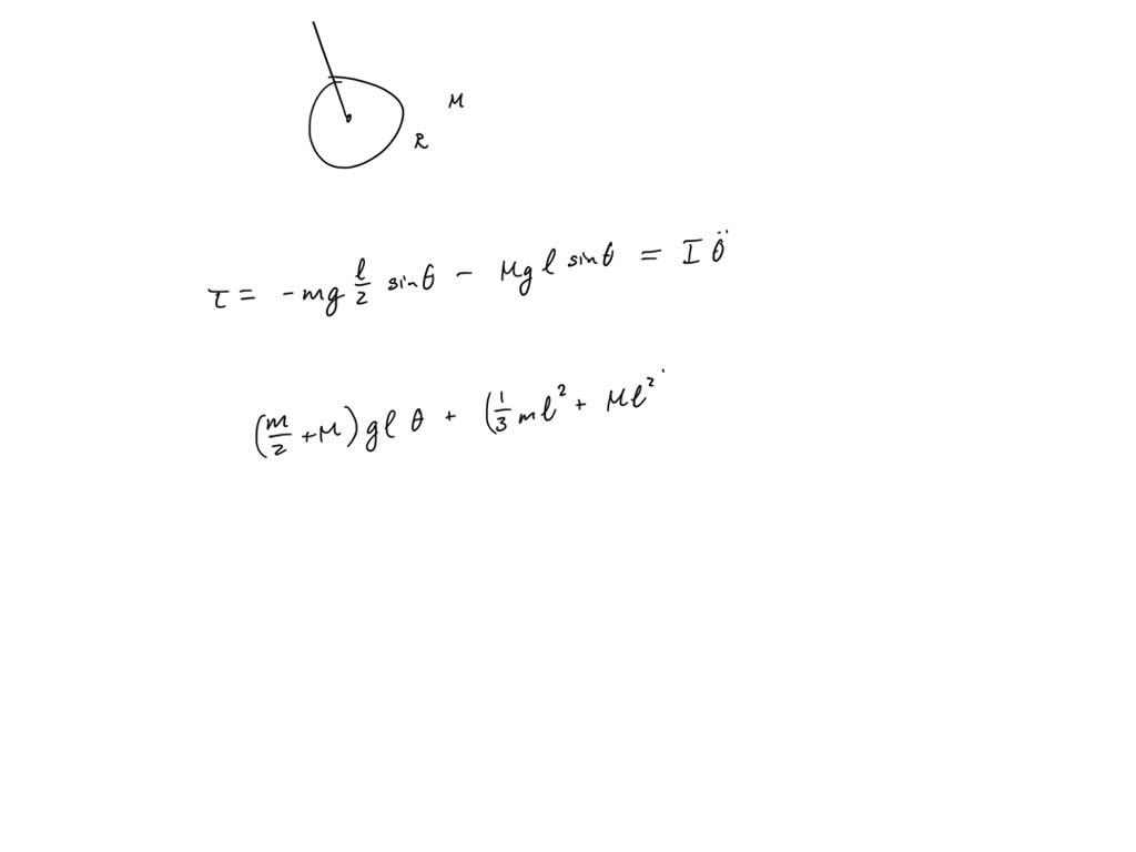SOLVED: Consider a pendulum consisting of a disk of mass M and radius R ...