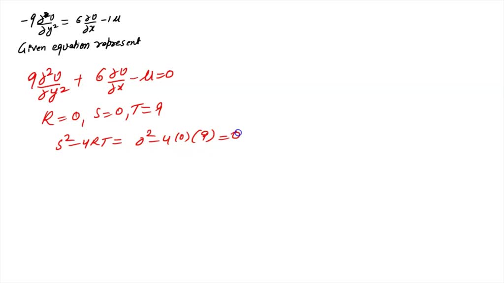 SOLVED: point) For the partial differential equation The PDE is (check ...