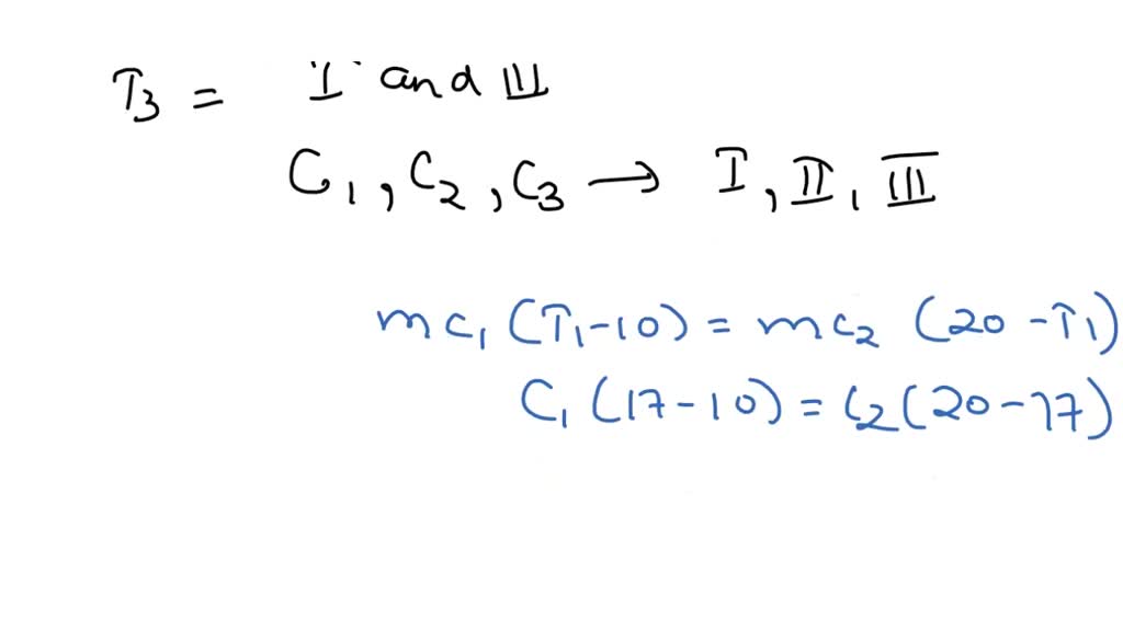 SOLVED: Three liquids are at temperatures of 10Â°C, 20Â°C, and 30Â°C, respectively. Equal masses ...
