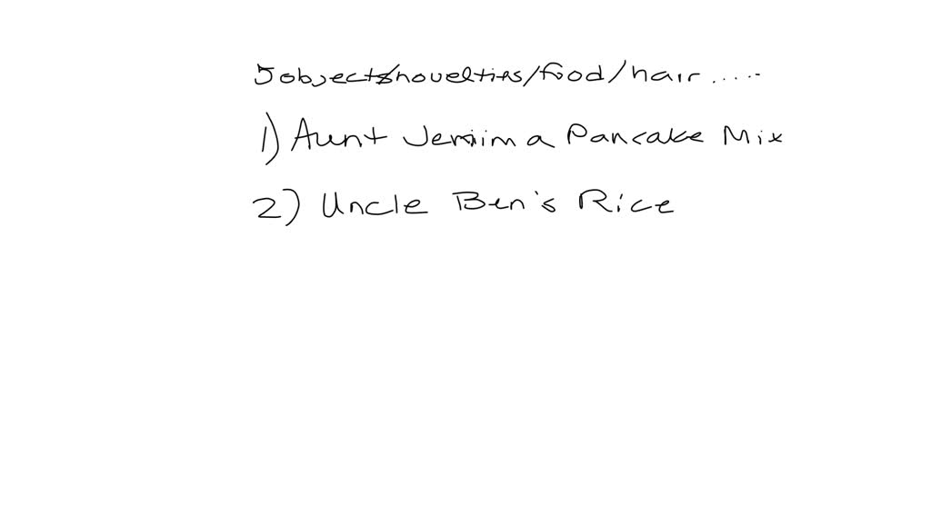 Identify 5 current objects, novelties, food items, hair care products ...