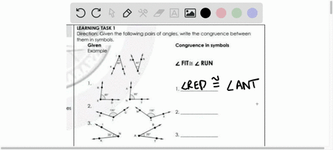 LEARNING TASK 1 Direction: Given the following pairs of...