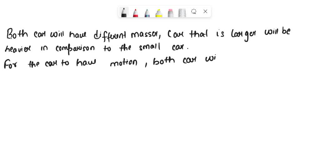SOLVED Why Is Easier To Change Motion Of A Large Toy Car Than A Small