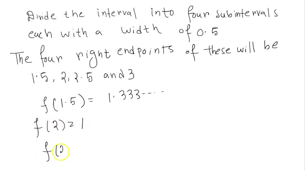 Solved Find An Approximation Of The Area Of The Region R Under The Graph Of The Function F On