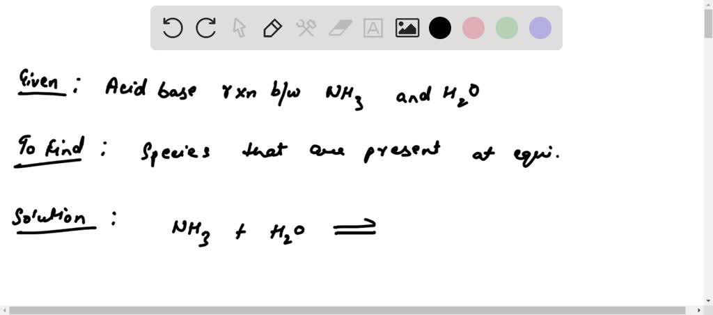 SOLVED: In the acid-base reaction between ammonia and water, which of ...