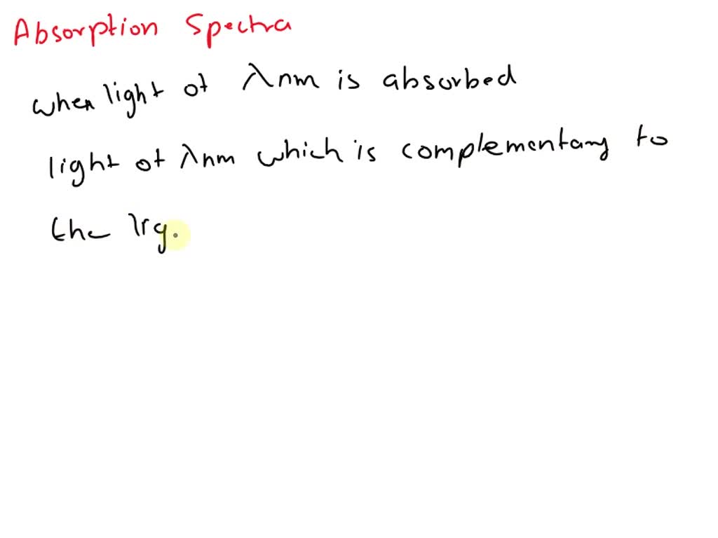 SOLVED: Below is the visible spectrum represented as color wheel ...