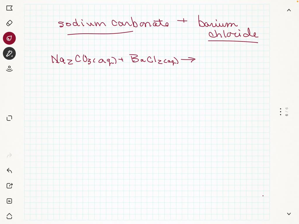 SOLVED: Write balanced chemical equation for the reaction of aqueous sodium carbonate with ...