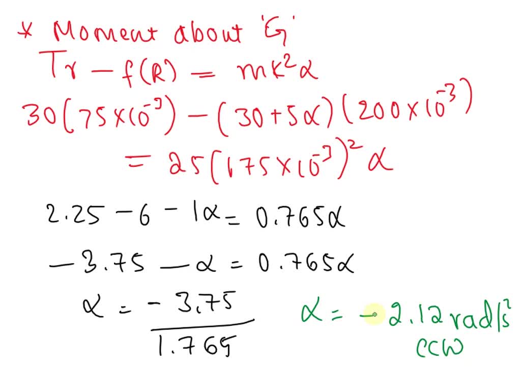 SOLVED: The circular disk of 200 mm radius has a mass of 25 kg with a ...