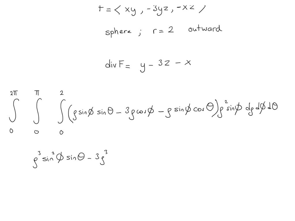 Use the divergence theorem to calculate the flux of the vector field F⃗ ...