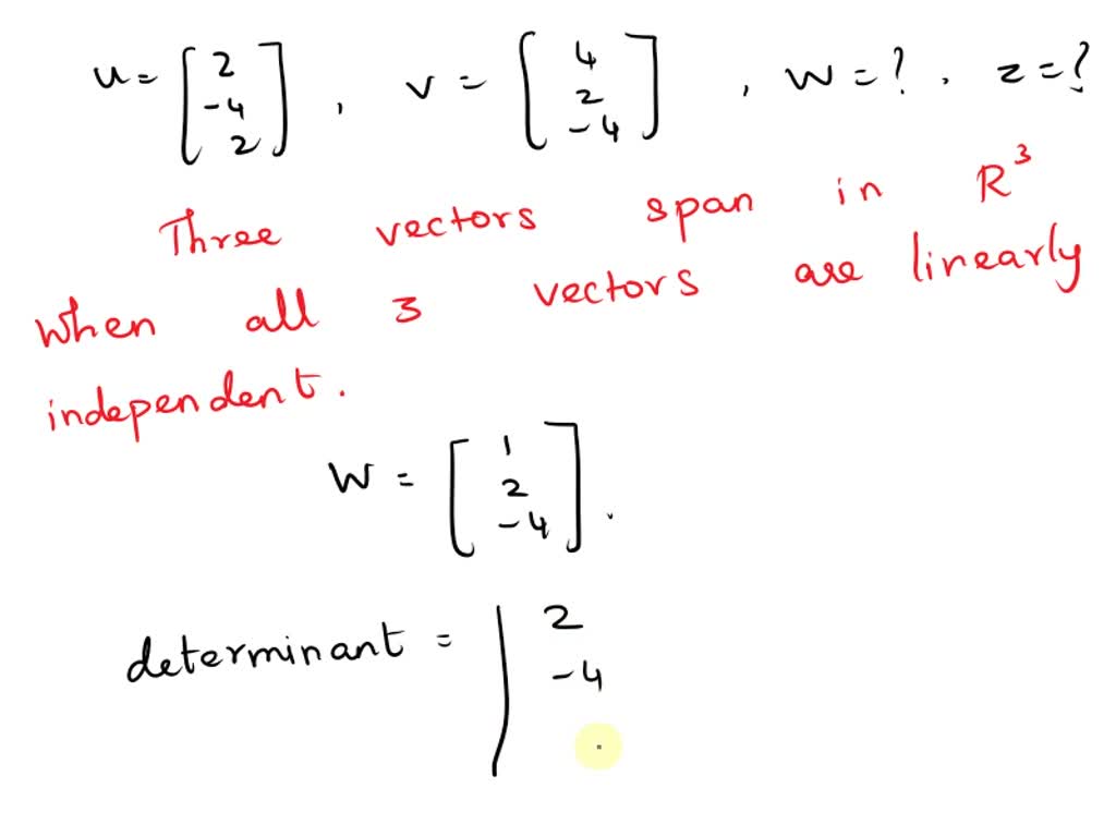 SOLVED: 'Problem 1. (a) Does vector € belong to Span (S), where s-{0 ...