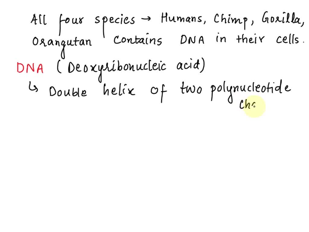 SOLVED: All organisms' cells contain DNA. Every organism's DNA is made ...