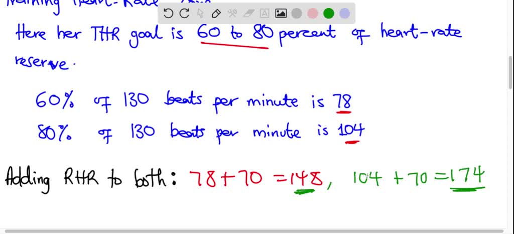 SOLVED: Serena is 20 years old and just starting cardiorespiratory ...