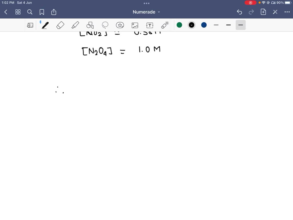 SOLVED: A gaseous mixture of NO2 and N2O4 is in equilibrium shown below ...