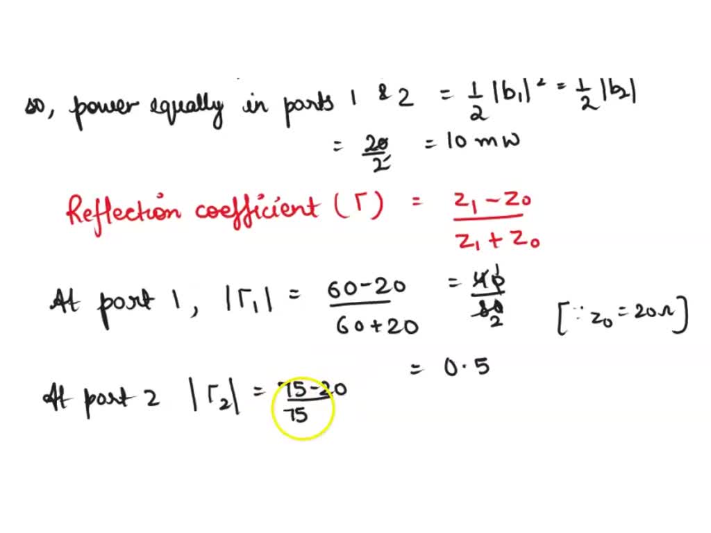In a H-plane tee junction, 20mW power is applied to port 3 that is ...