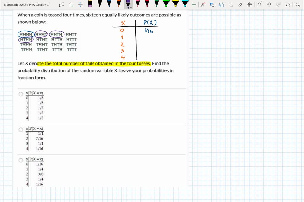SOLVED: Obtain the probability distribution of the random variable When ...