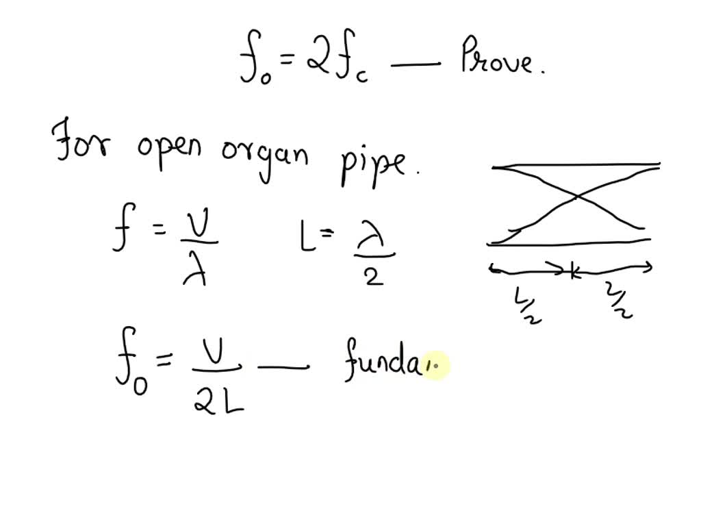 SOLVED: Show that the fundamental frequency of an open organ pipe is double that in case of a ...