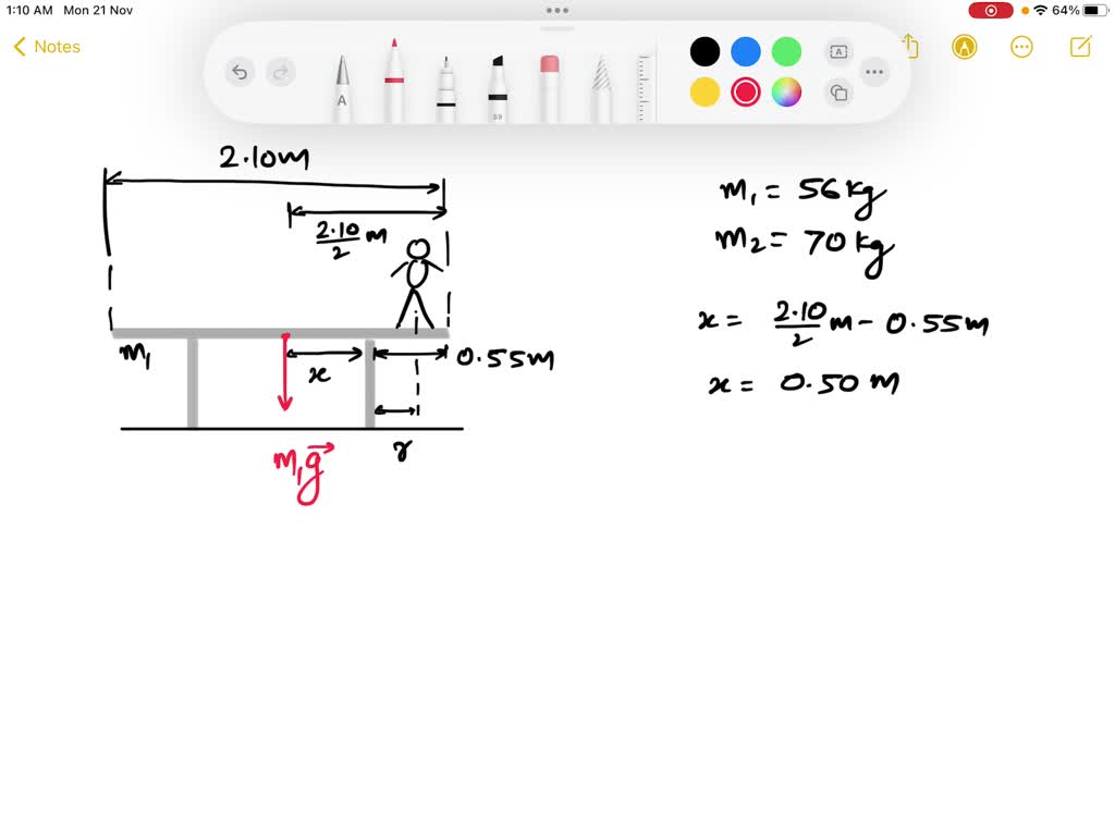SOLVED: the scales? 3. How close t0 the right edge of the 56 kg picnic ...