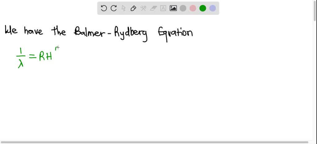 SOLVED: In the Balmer-Rydberg equation, what value of m is used to ...