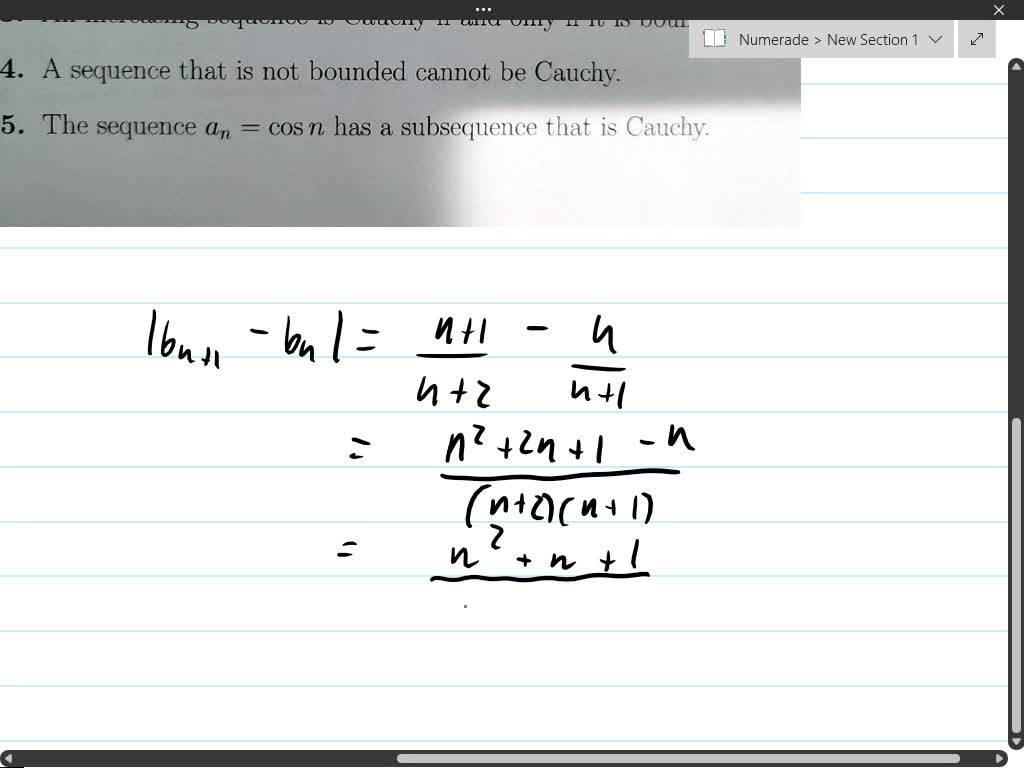 Solved Explain The Following True Statement For A Sequence Athere Is One Main Difference 