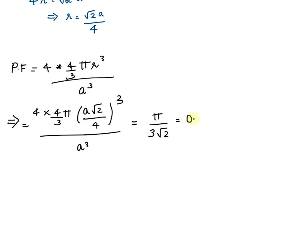 Solved 4 Show That The Atomic Packing Factor Apf Is 0 74 For Hcp And 0 68 For Bcc