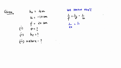 An object3cmhigh is placed at a distance of 20 cm in front...