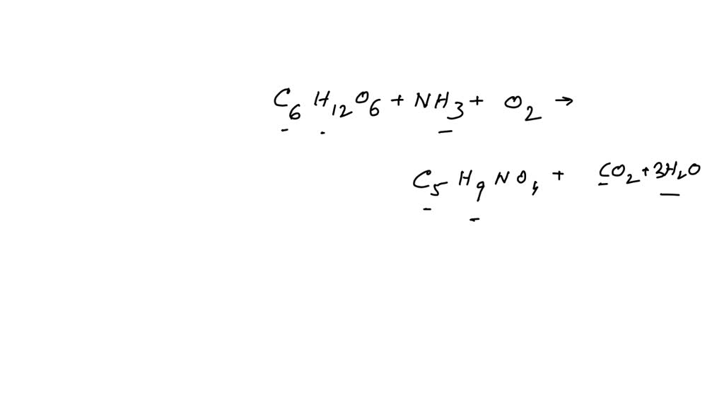 C6H12O6 + NH3 + O2 → C5H9NO4 + CO2 + H2O balance this please