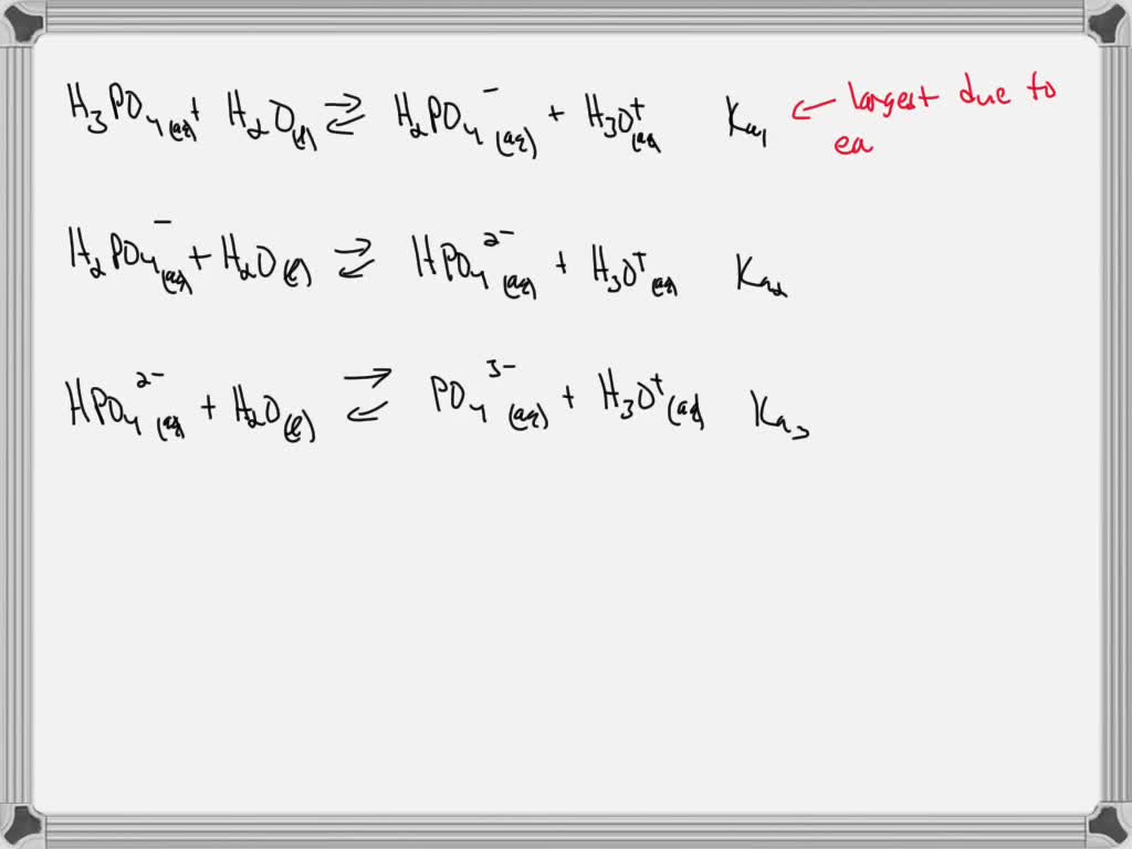 SOLVED: GENERAL CHEMISTRY 2 HELP :) Phosphoric acid has three dissociation constants: Ka1, Ka2 ...