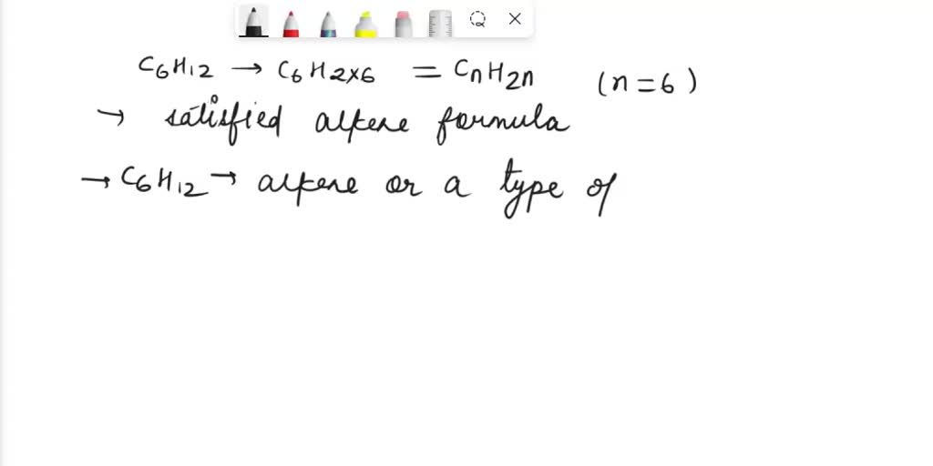 SOLVED: Alkanes have the general formula CnH2n+2, and alkenes have the ...
