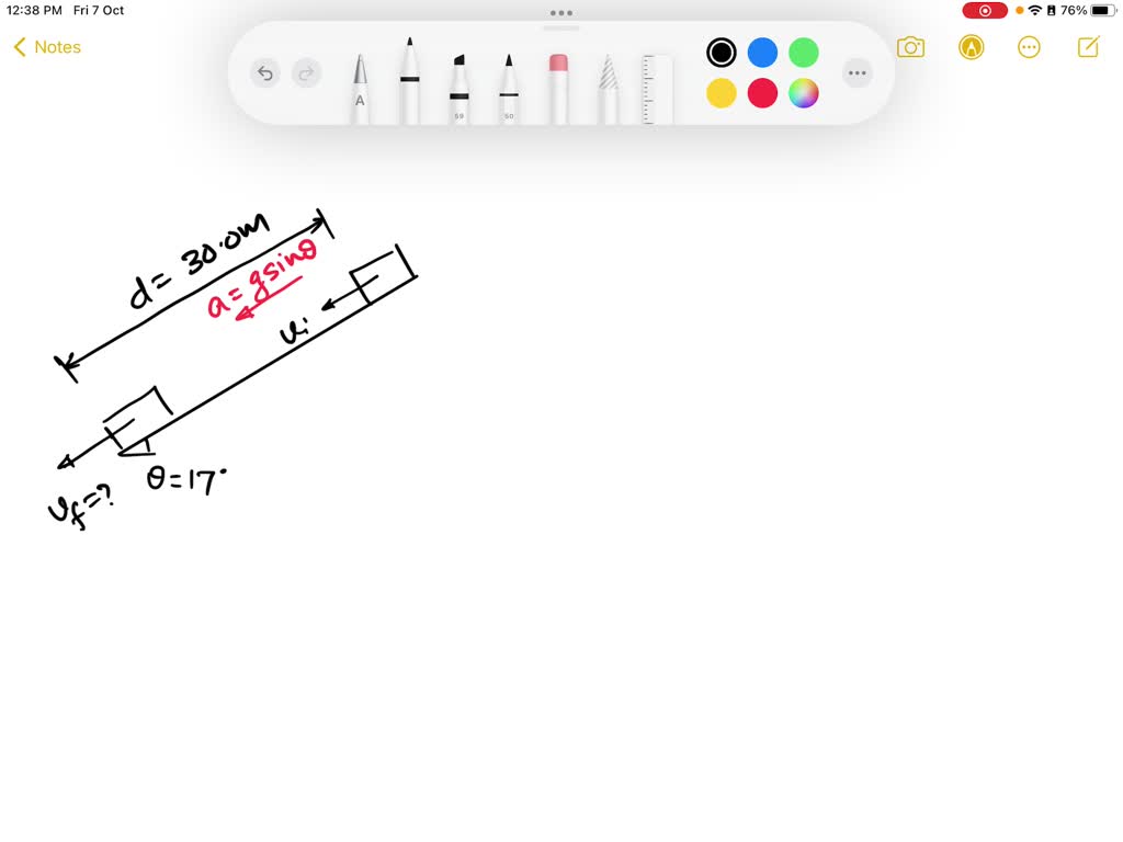 SOLVED: 19) A block slides down a frictionless inclined ramp If the ramp angle is 17.0? and its ...