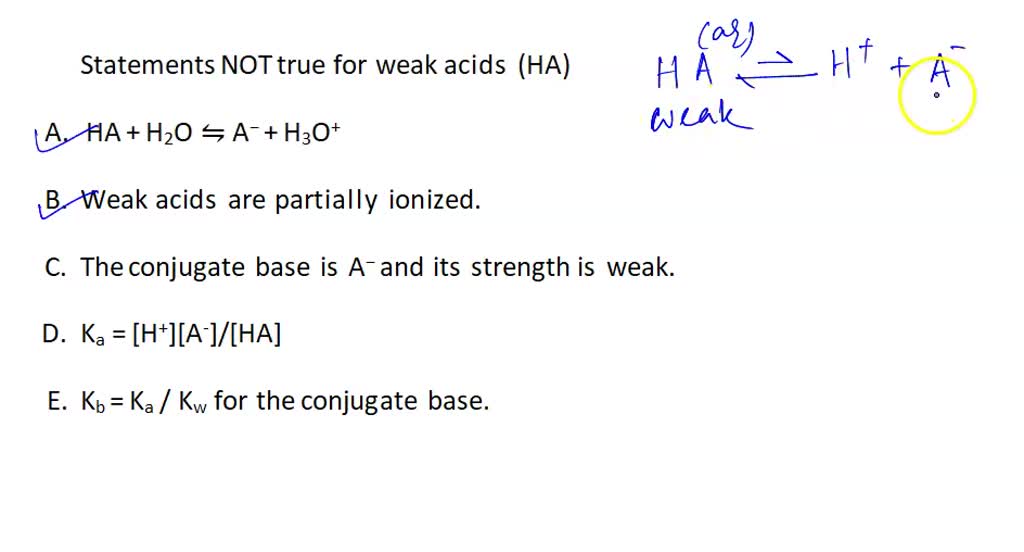 SOLVED: Which of the following statements about acids is true? aThe ...