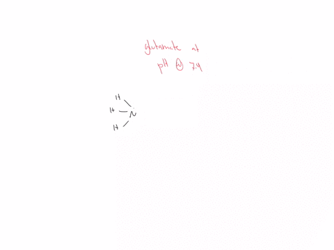 an amino acid backbone is shown draw the glutamate side chain structure ...