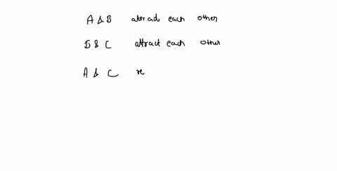 Question 1 1 pts Each of three objects has a net charge....