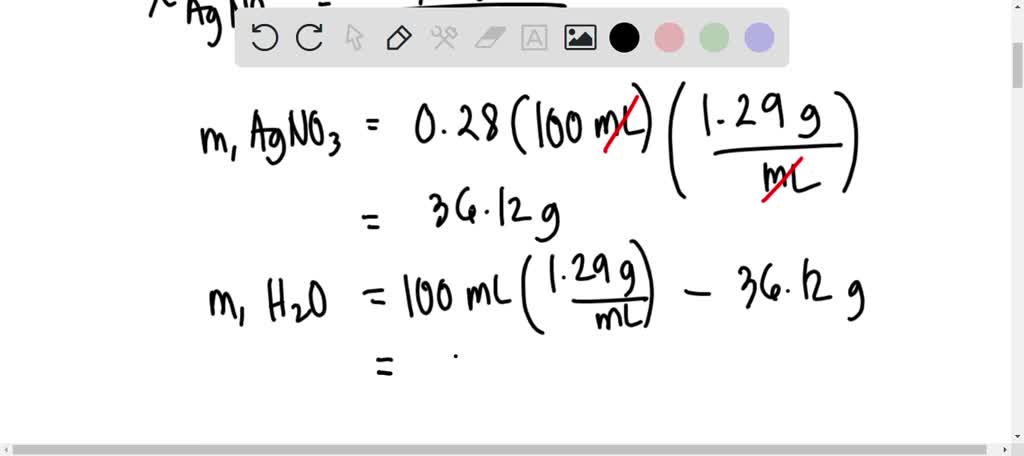 SOLVED: An aqueous solution is 28.0 % by mass silver nitrate, AgNO3 ...