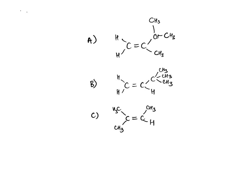 SOLVED: Using Zaitsev's rule, choose the most stable alkene among the following A) 2,3-dimethyl ...