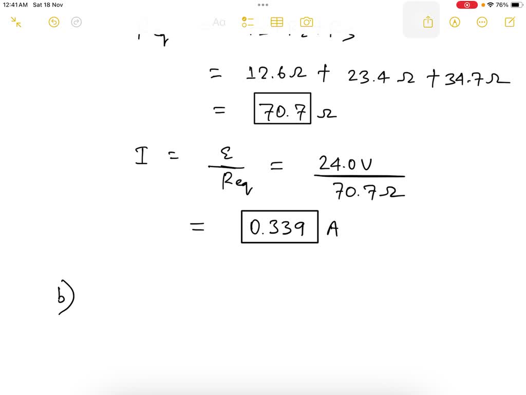SOLVED: Three resistors can be used to create circuits: R1 = 12.6 ohms, R2 = 23.4 ohms, and R3 ...
