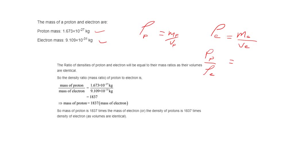 SOLVED: If the volume of a proton were similar to the volume of an ...