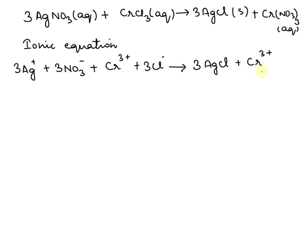 SOLVED: The following molecular equation represents the reaction that ...