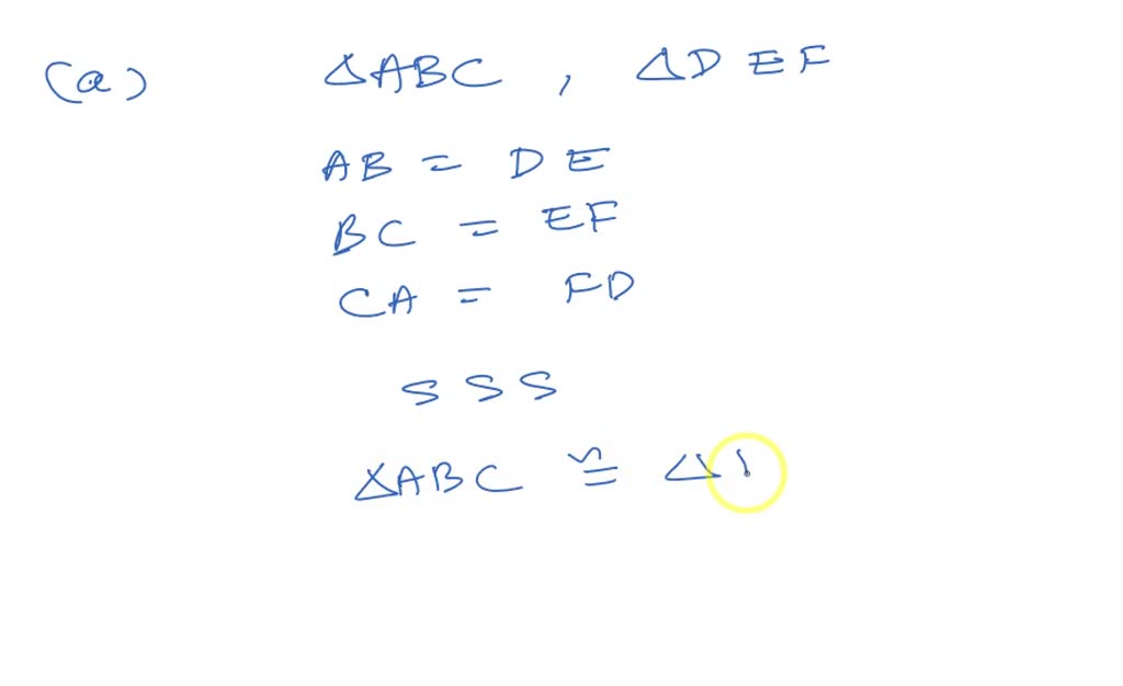 SOLVED: Triangle ABC is congruent to triangle EDF. So, Kiran knows that there is a sequence of ...