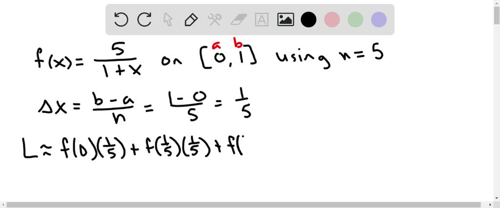 Calculate The Left Riemann Sum For The Given Function Over The Given Interval Using The Given