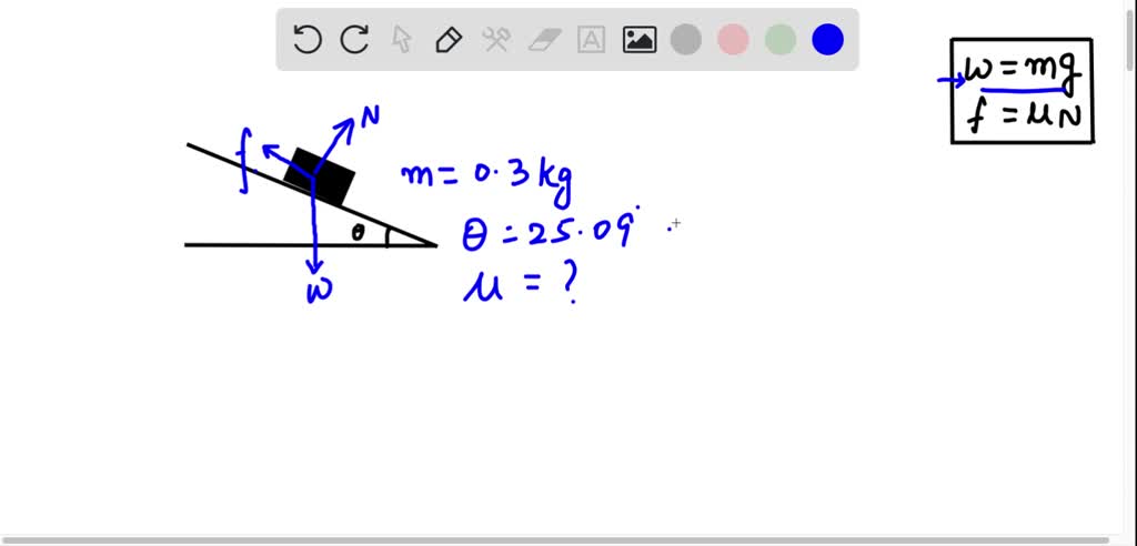 SOLVED: 'Below is a schematic of an inclined plane problem Draw a free-body diagram and label ...